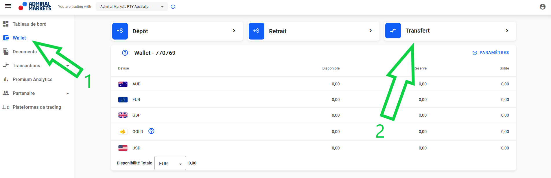 Comment Faire un Retrait de votre Compte de Trading Broker - Admirals
